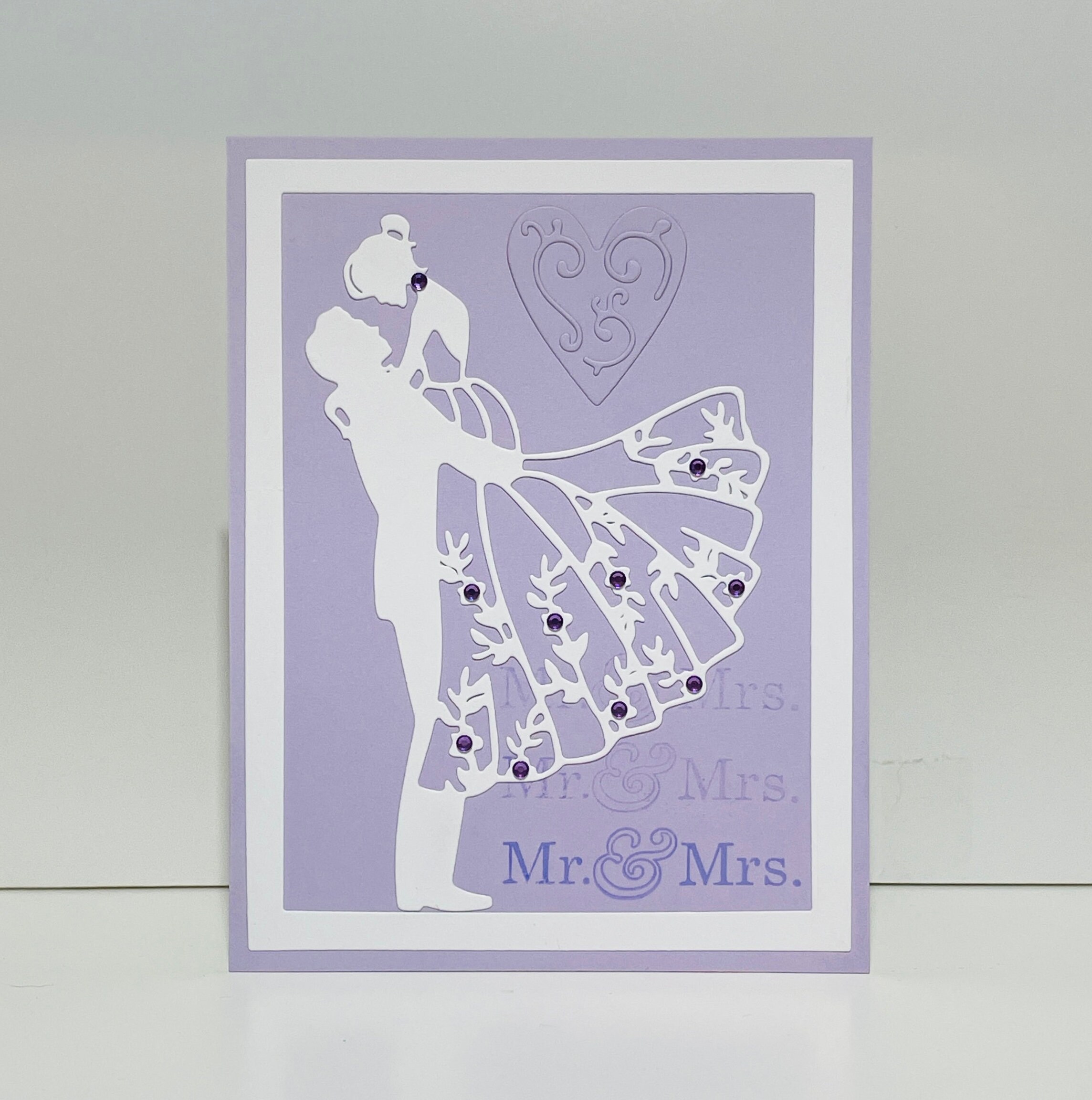 Handmade Wedding Card in Color of Your Choice - Etsy