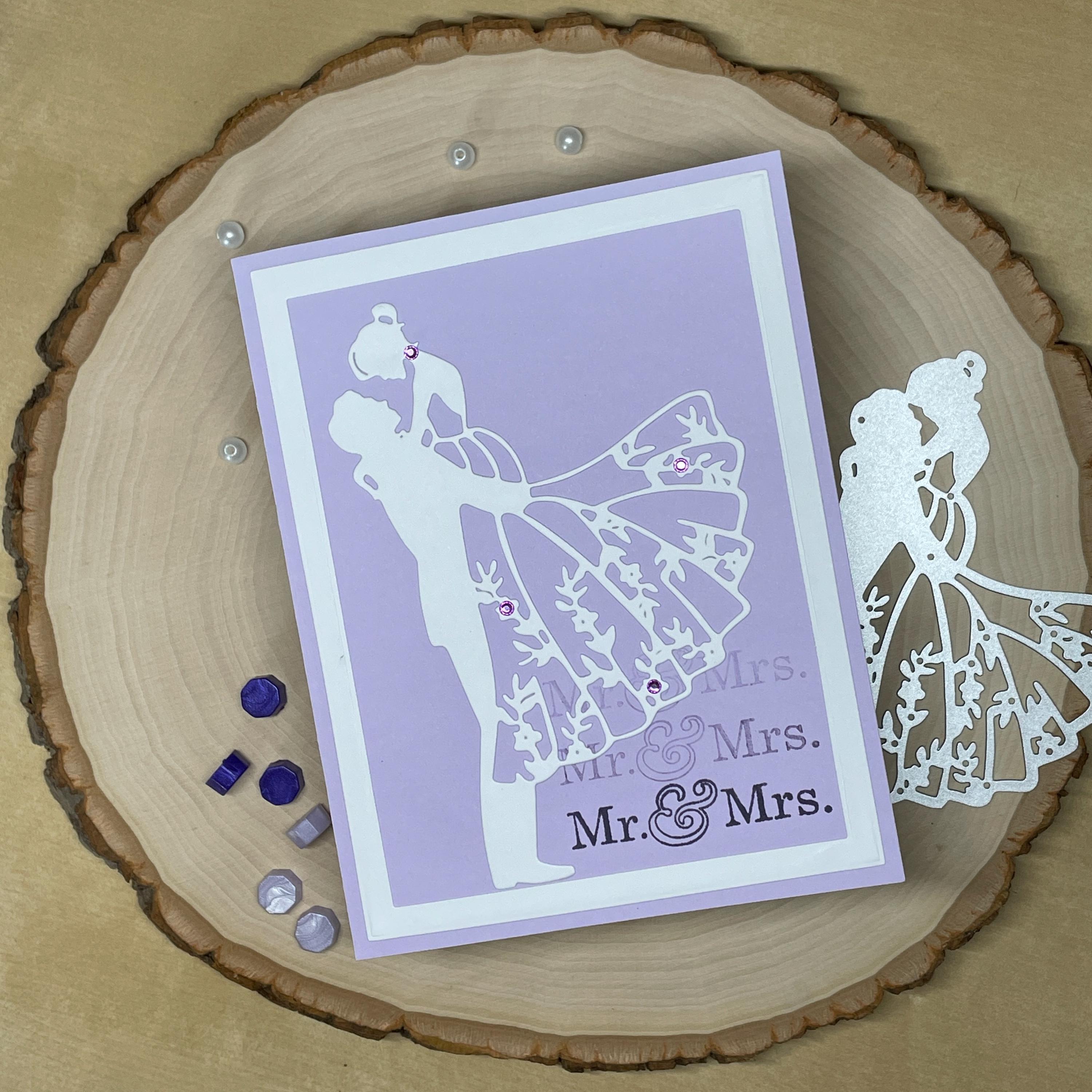 Handmade Wedding Card in Color of Your Choice - Etsy