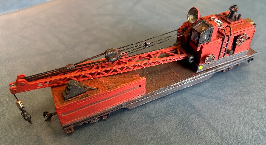 HO Scale Crane Train Kit: 3D Printed, Motorized, Remote Control, 3 Axis ...