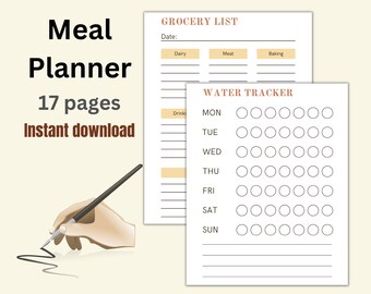 Meal Planner and Groceries Planner, Weekly Menu Planner, Meal Prep ...