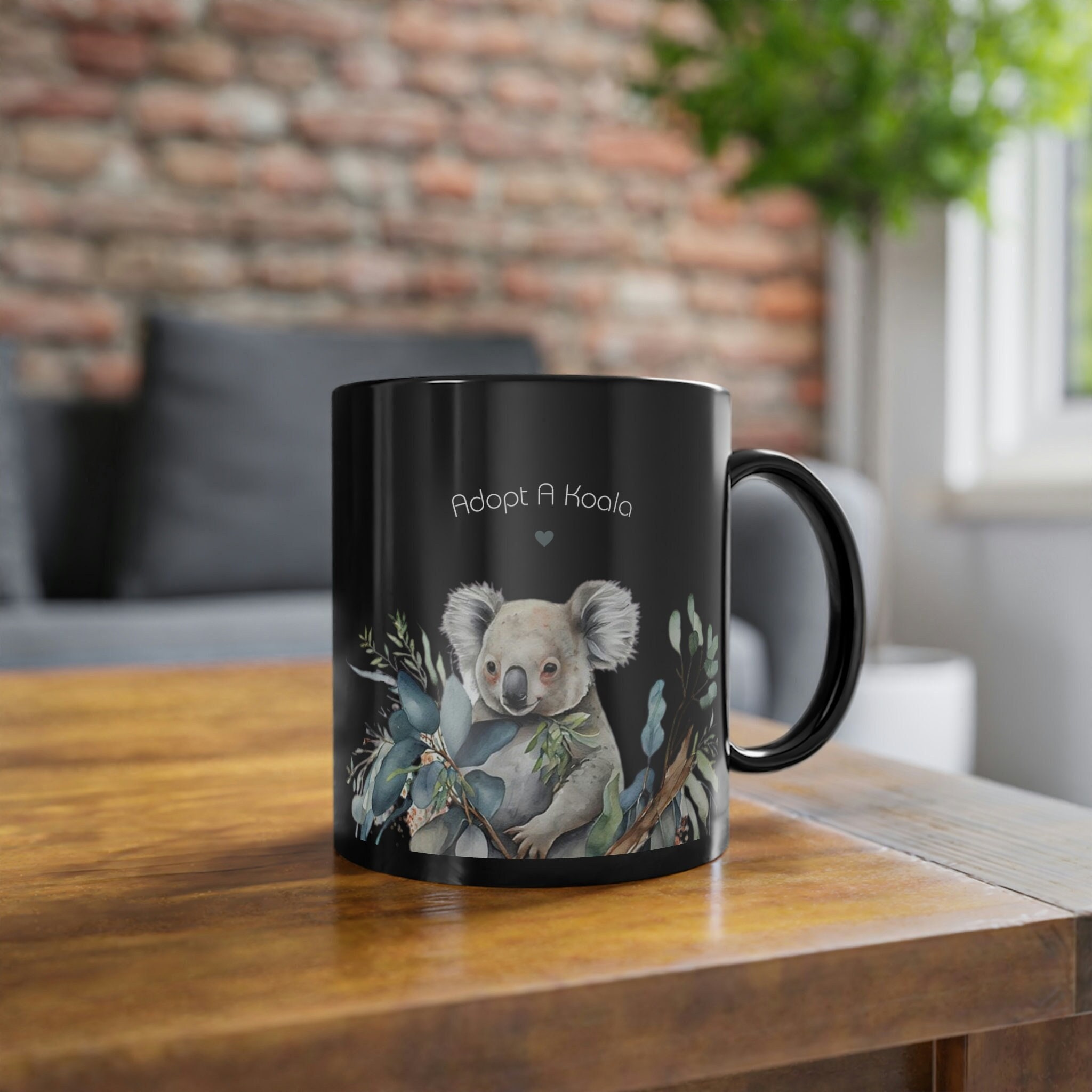 Grab This Gorgeous 'adopt a Koala' Coffee Mug in Black Your Designs for ...