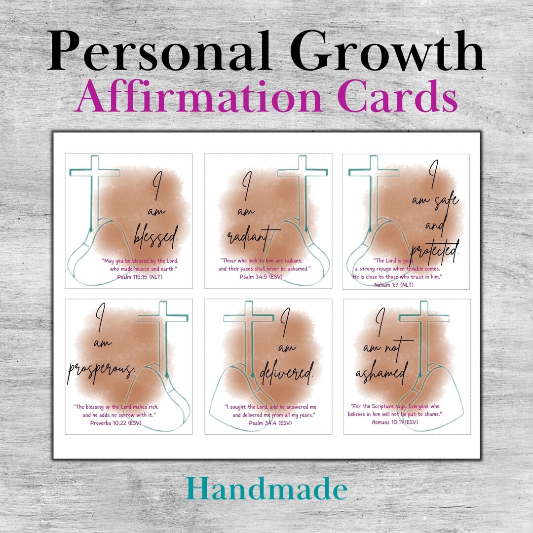 Biblical Affirmation Cards, Digital Printable Cards, Daily ...