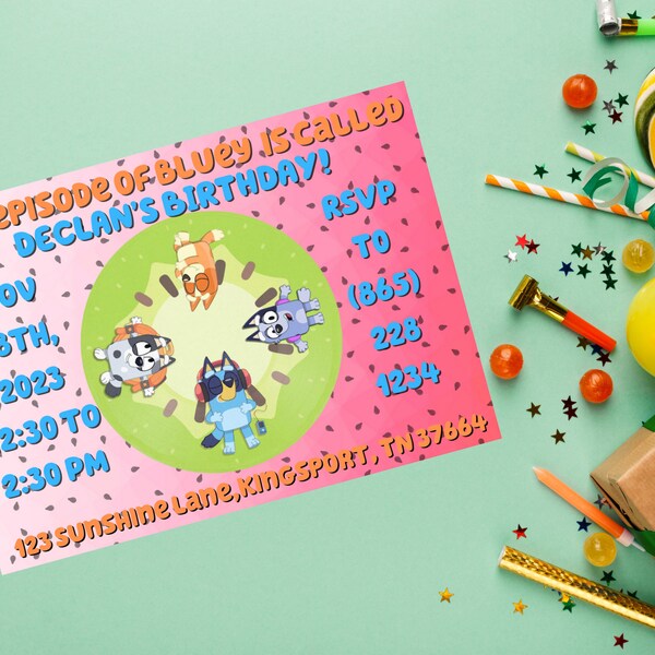 Watermelon Bluey Rug - Etsy