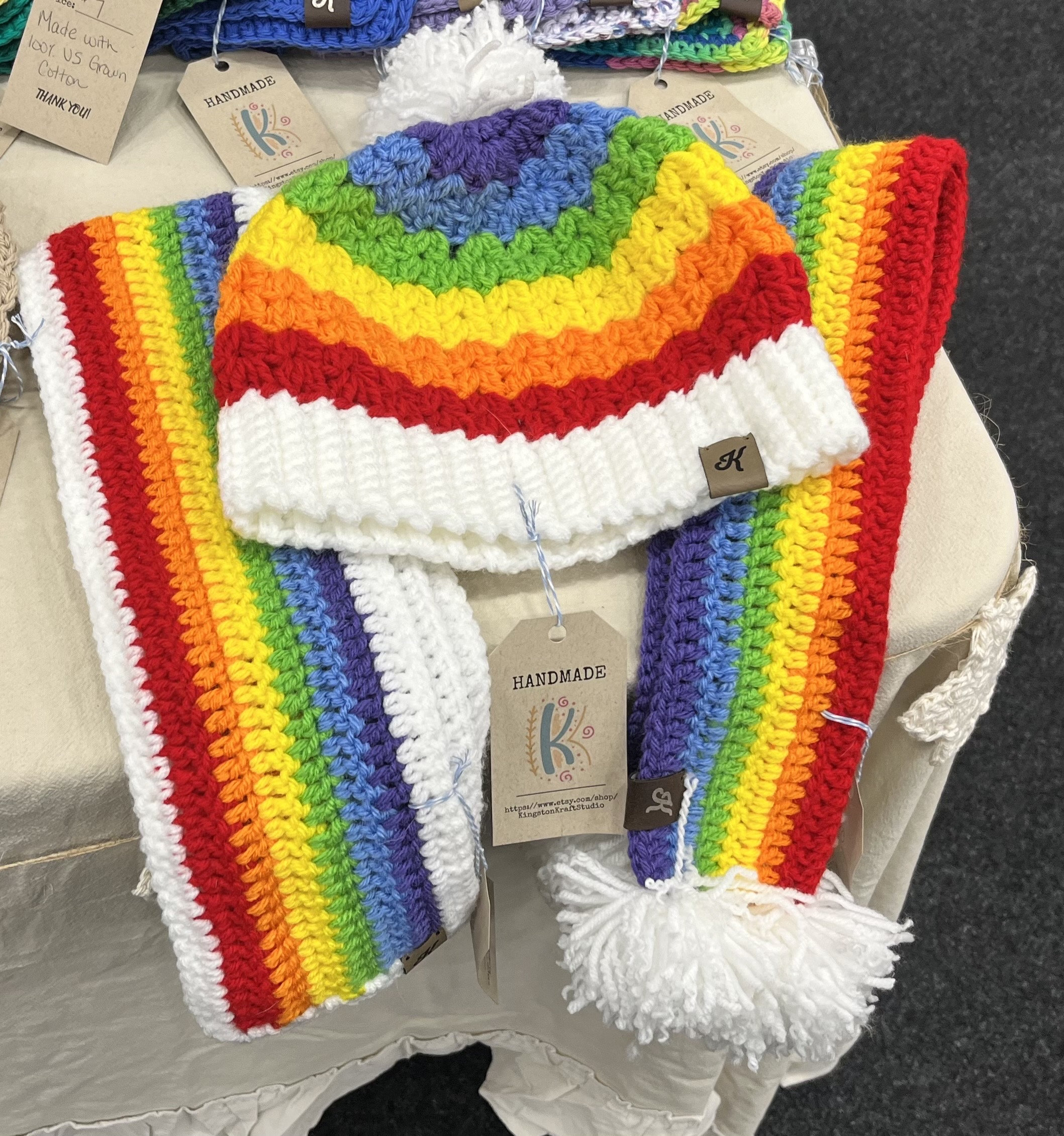 Rainbow Cloud Scarf - Etsy