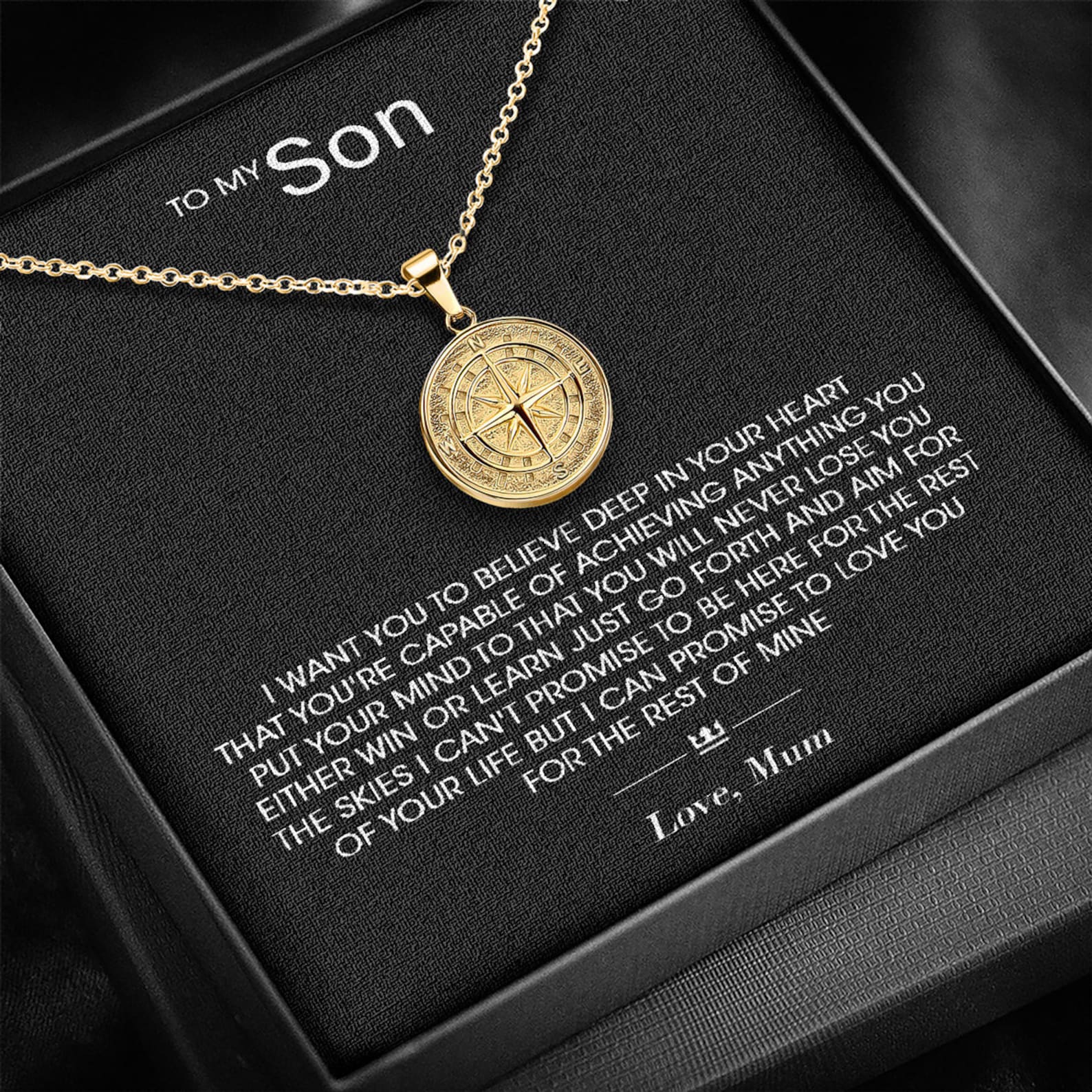 To My Son - Compass Pendant Gift Set From Mum/mom, Gift for Son ...