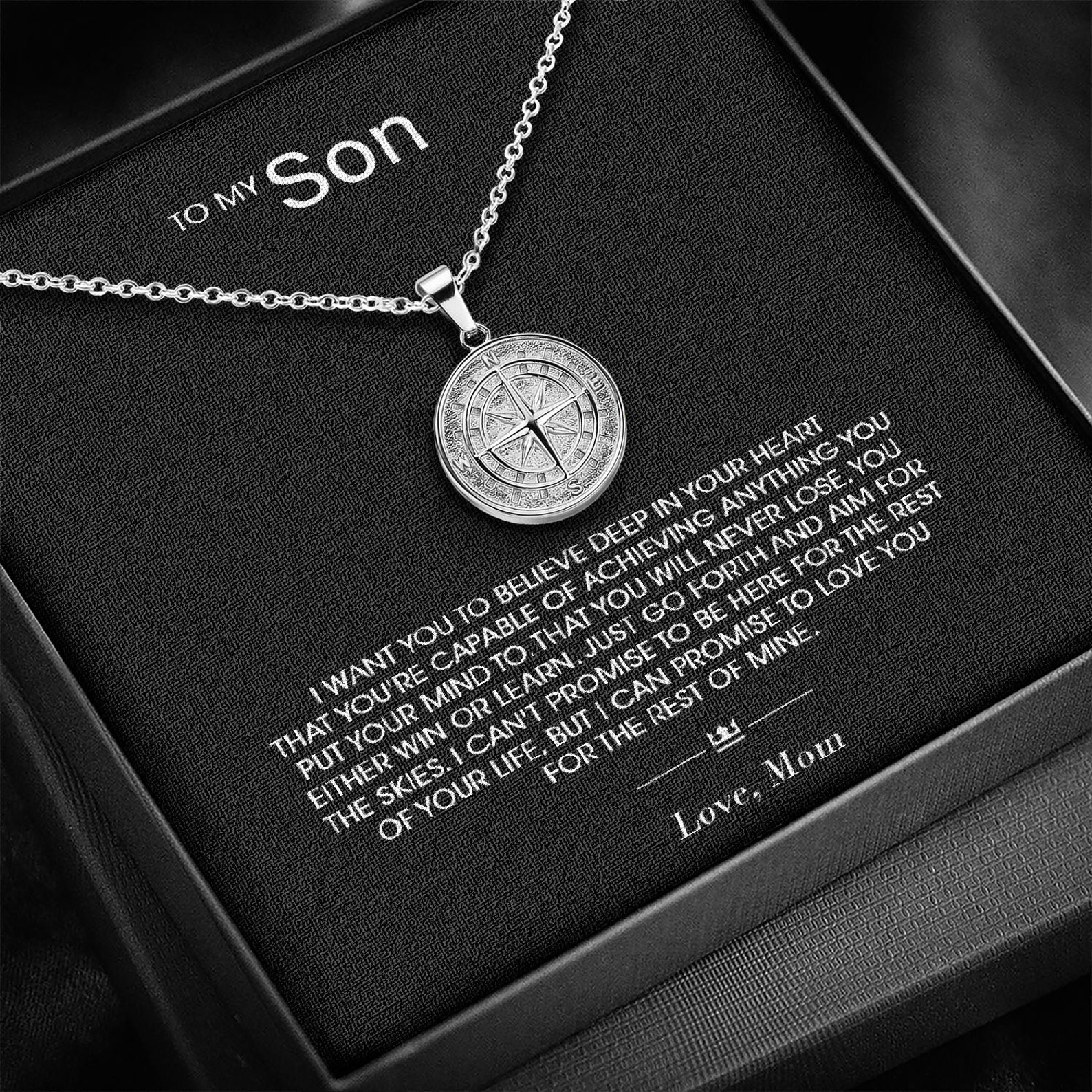 To My Son - Compass Pendant Gift Set From Mum/mom, Gift for Son ...