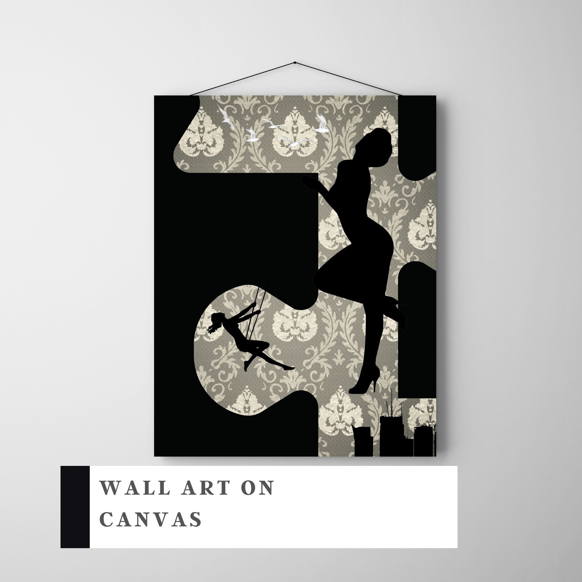 Gothic Sin Abstract on Thin Canvas, Great for a Dark Room With a ...