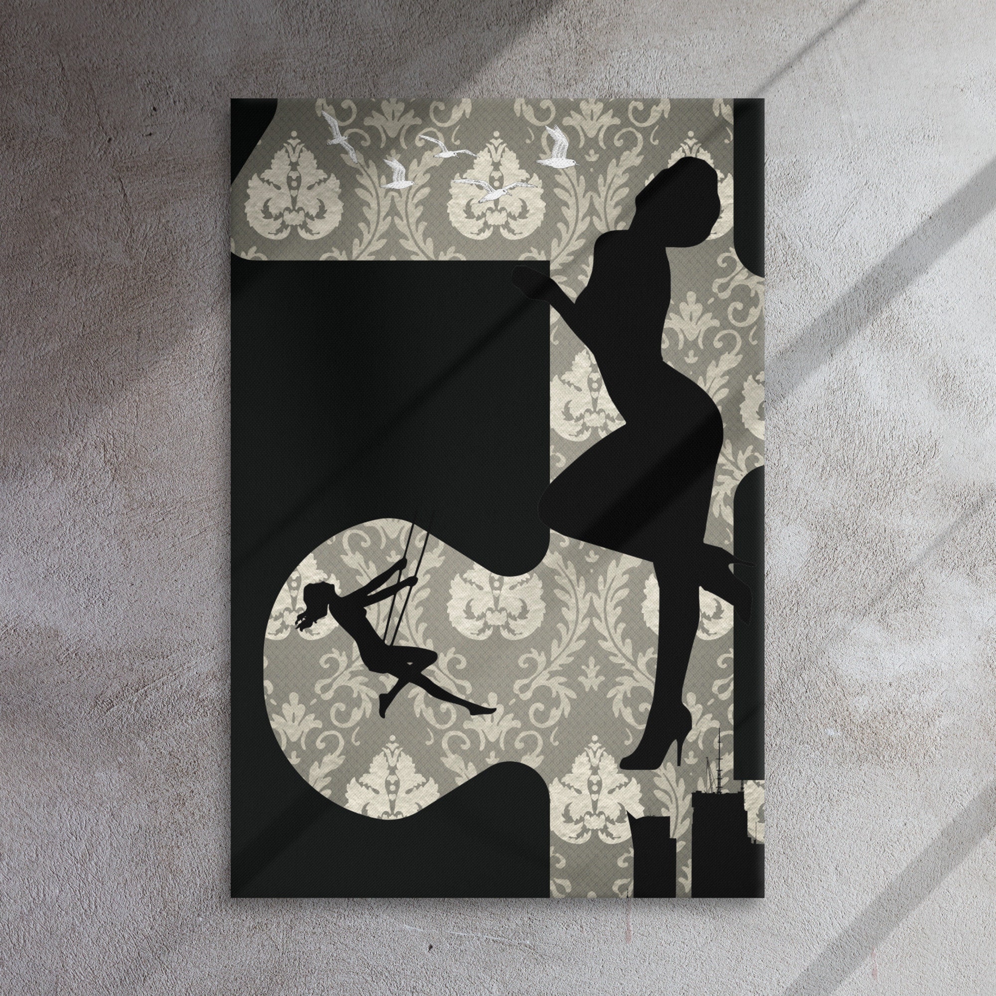Gothic Sin Abstract on Thin Canvas, Great for a Dark Room With a ...