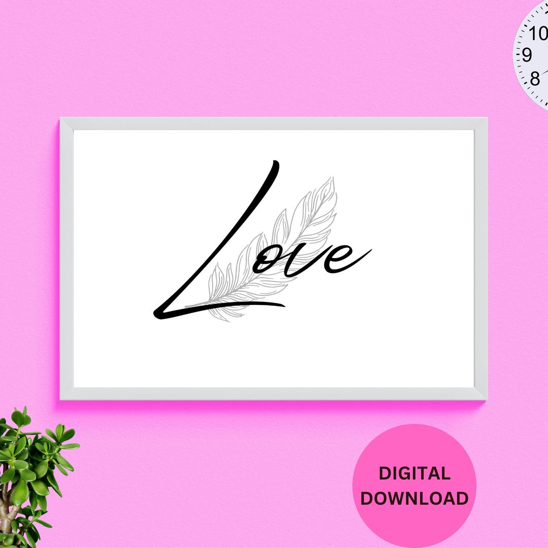 Self Love Positive Affirmation Printable Wall Art Printable Mindful