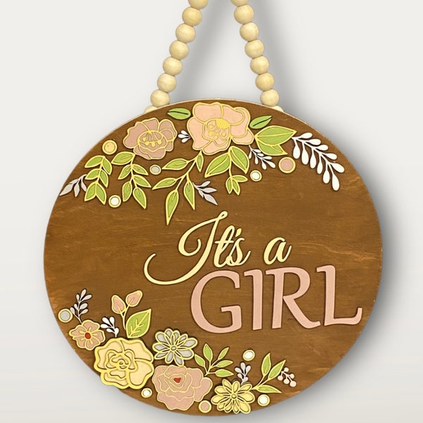 Its a Girl Door Hanger - Etsy