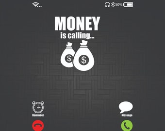 Incoming Call Money SVG, Money is Calling Svg Png, Funny T-shirt, Money ...