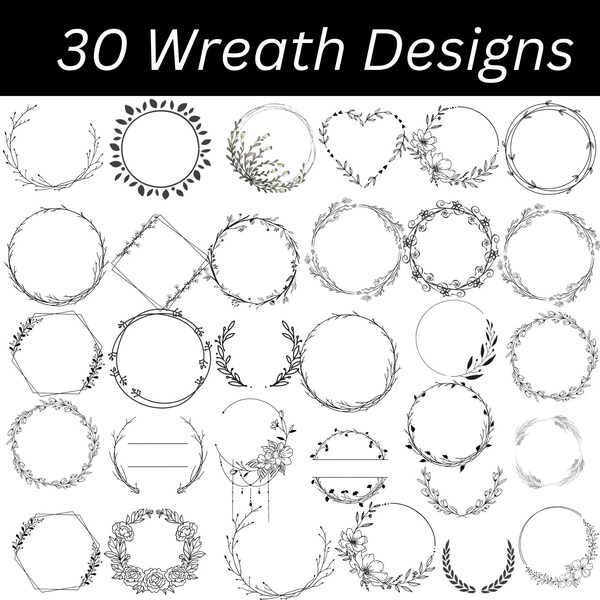 Split Wreath Svg - Etsy