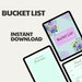 2024 Bucket List, Bucket List Template, Bucket List Printable, Bucket List Tracker, Bucket List ...