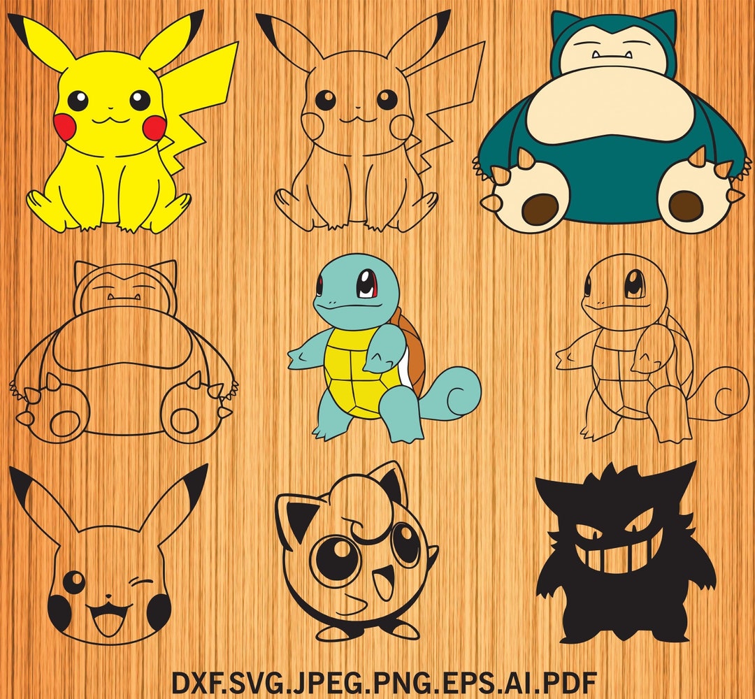 Pokemon SVG Pokemon Bundle Svg Pikachu Svg Pokemon Friends Svg Cut ...