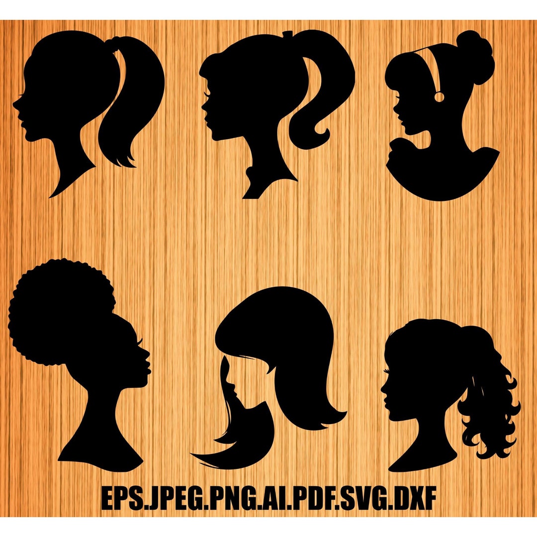Woman SVG, Girl Face SVG, Woman Head SVG, Hair Svg, Female, Svg Bundle ...