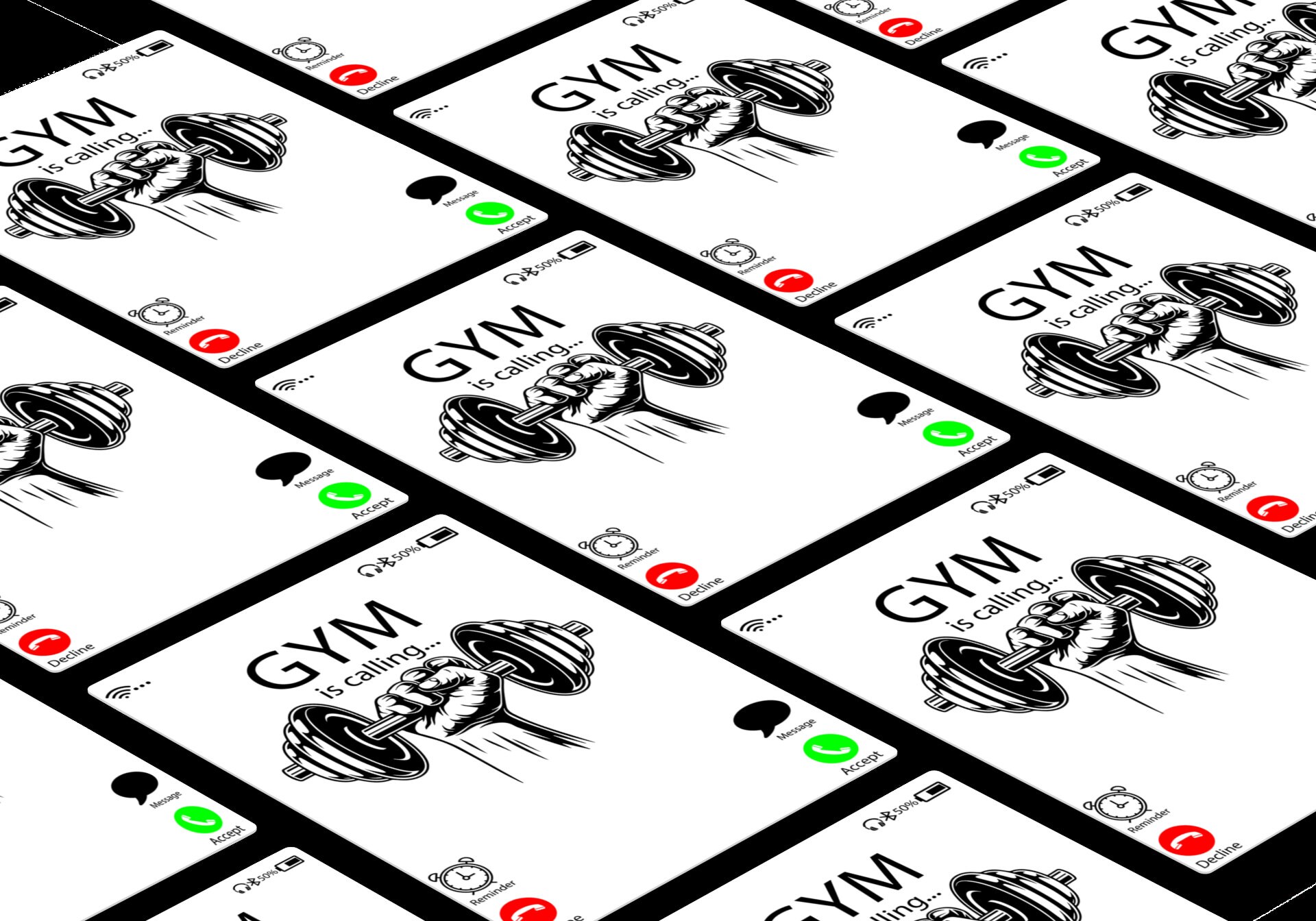 Incoming Call Gym SVG, Call Screen Svg File for Cricut & Silhouette ...