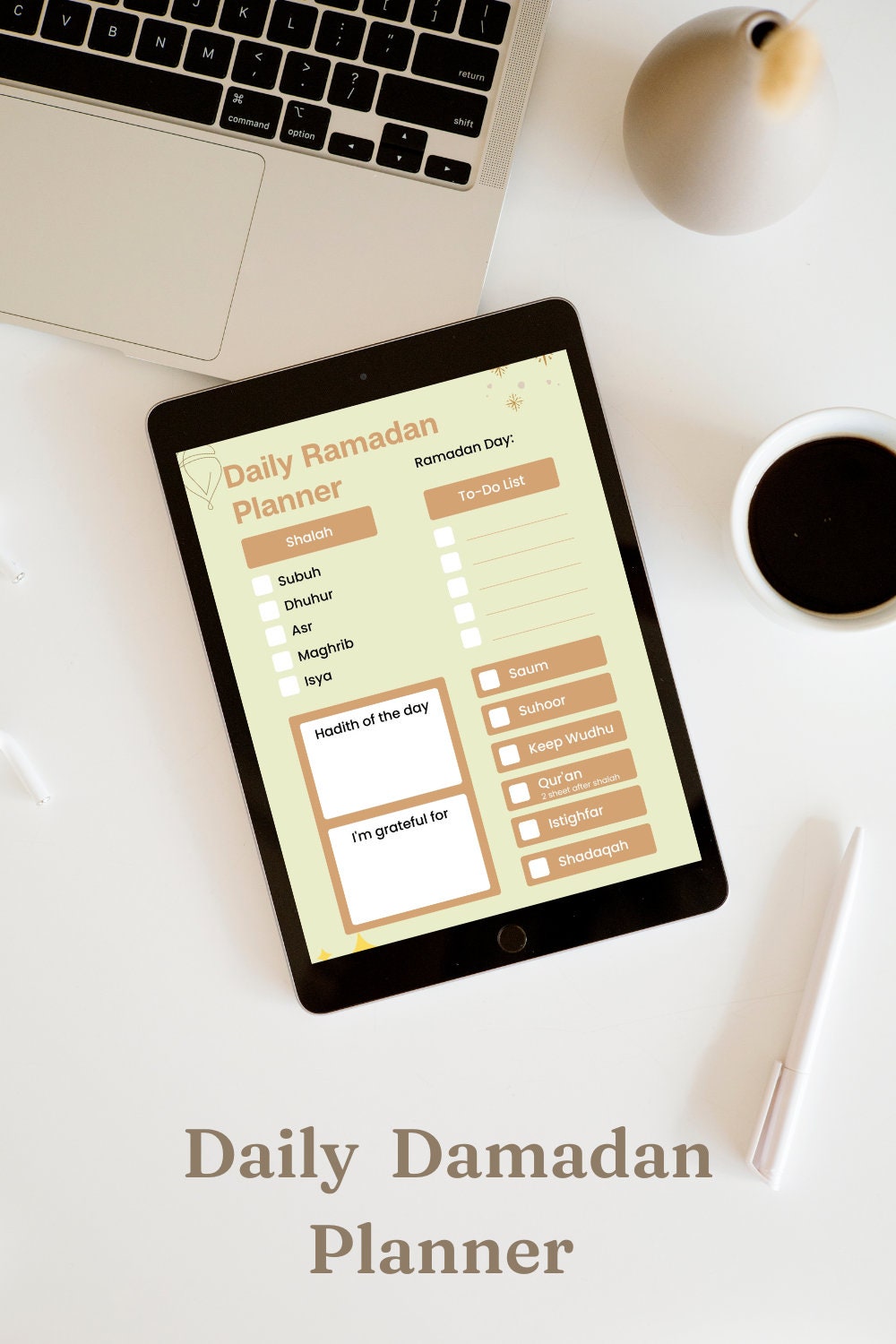 Daily Ramadan Planner Printable, 2024 Ramadan Tracker, Ramadan Journal ...