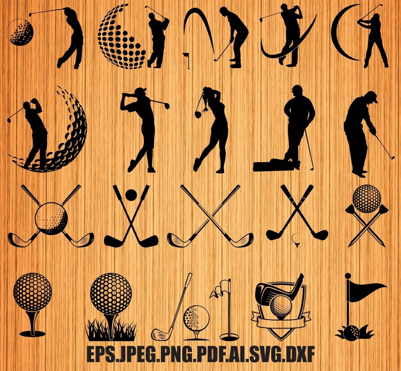 Golf SVG PNG Bundle Golf Man Svg Golfing Svg Bundle Golfer SVG Golf ...