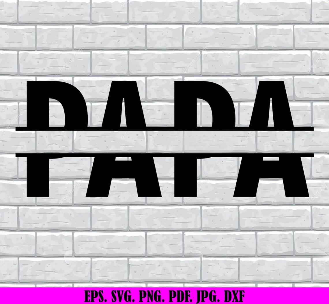 Papa Svg, Dad SVG, Father Svg, Father's Day SVG, Papa Split Name Frame ...