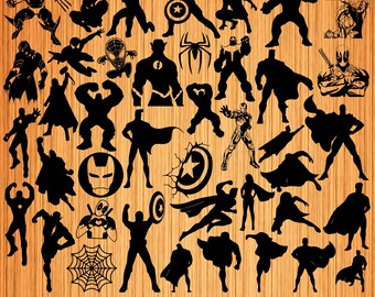 HEROES Svg Hero Svg Bundle, Super Hero Clipart, Super Hero Silhouette ...