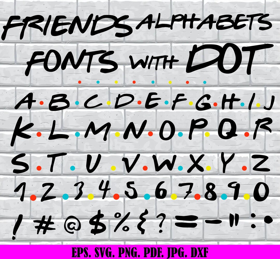 Friends Font Svg Bundle, Friendship Font Svg, Friends Font for Cricut ...