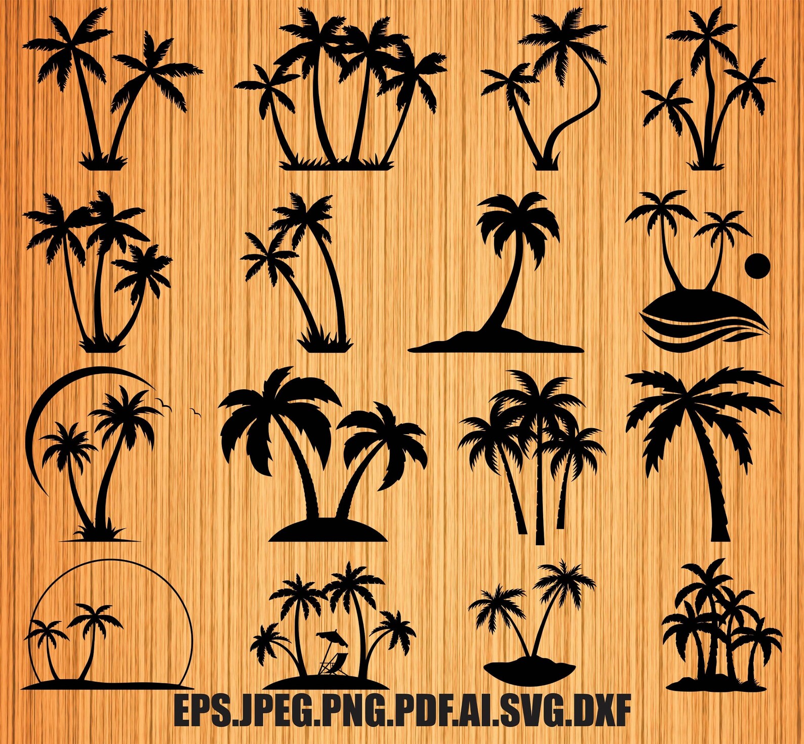 Palm Tree Svg Bundle, Palm Tree Svg, Tree Svg, Palm Tree Clipart, Palm ...