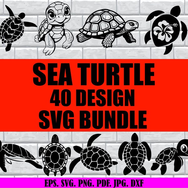 Sea Turtle Svg - Etsy