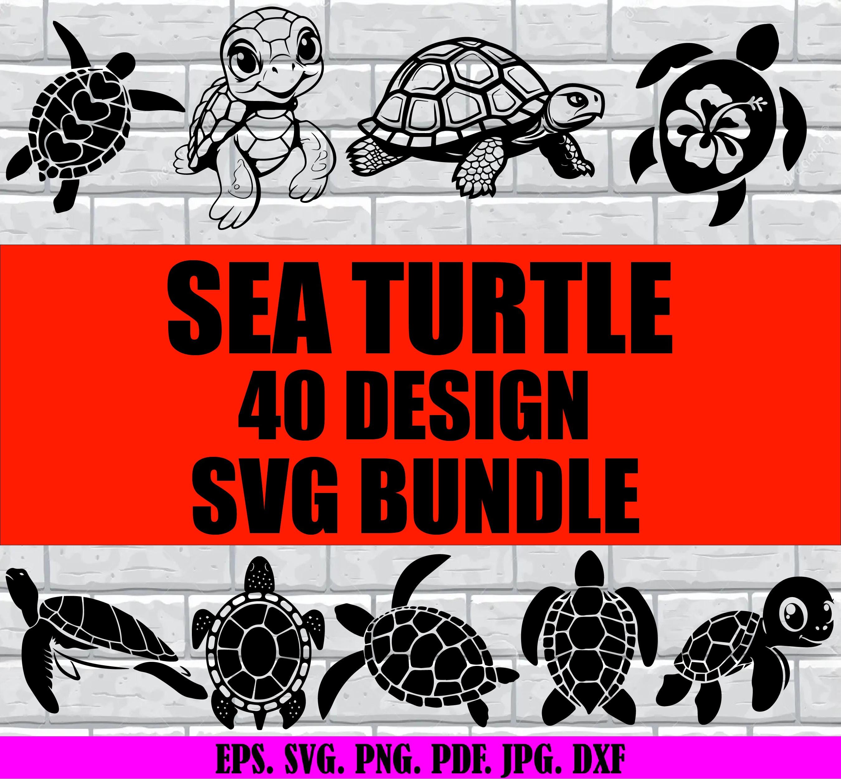 Sea Turtle Svg Bundle, Sea Turtle Svg, Sea Turtle Png Bundle, Tortoise ...