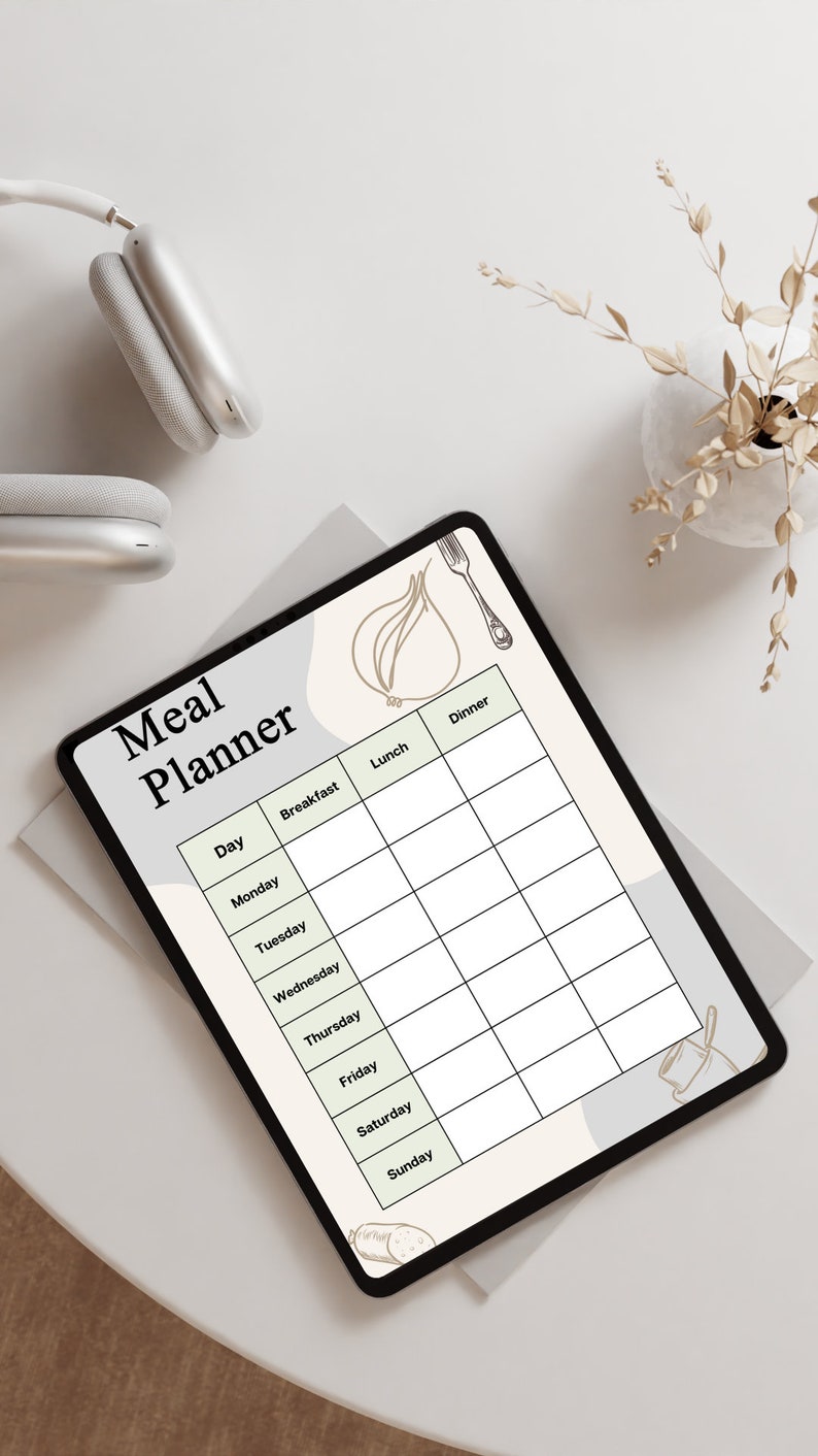 Printable Weekly Meal Planner, Food Journal, Meal Planner Printable ...