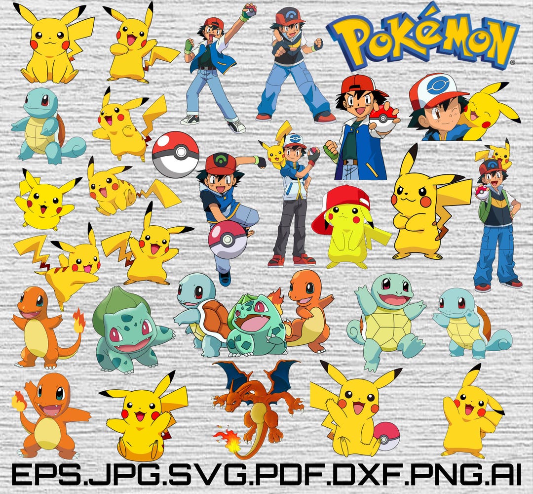 Pokemon Svg Bundle, Pokemon Svg. Pokemon Clipart, Pokemon Silhouette ...