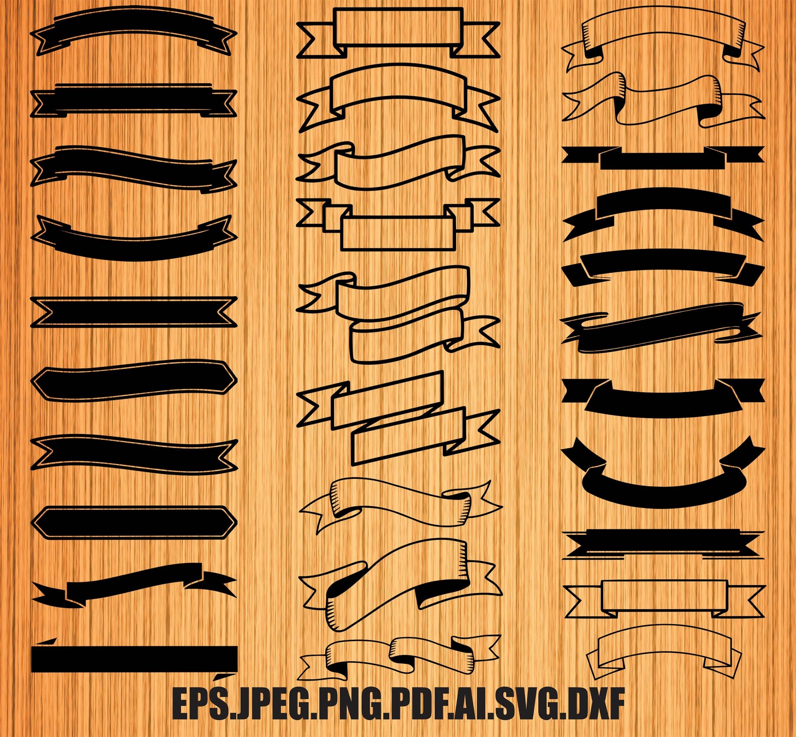 Banner Svg Bundle, Banner Clipart, Banners Png, Birthday Banner Svg ...