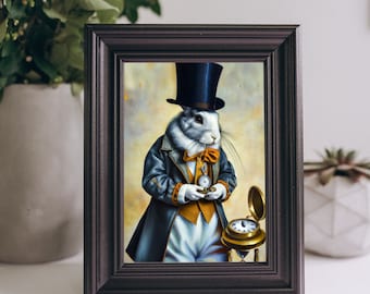 Printable Image Mr Rabbit Art Download Digital Antique Bunny - Etsy ...