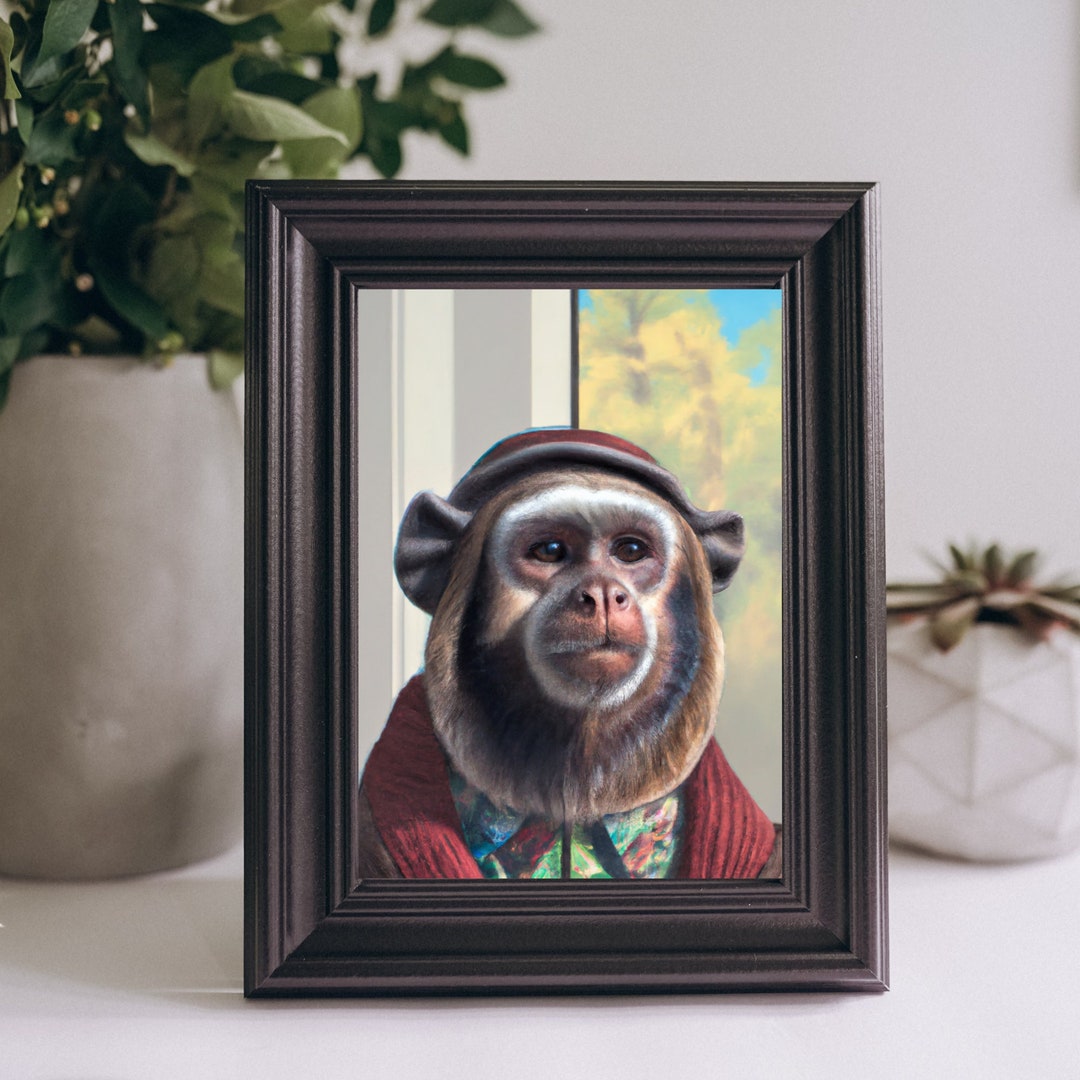 Monkey Picture Unique MONKEY Prints, Safari Nursery Decor, Printable ...