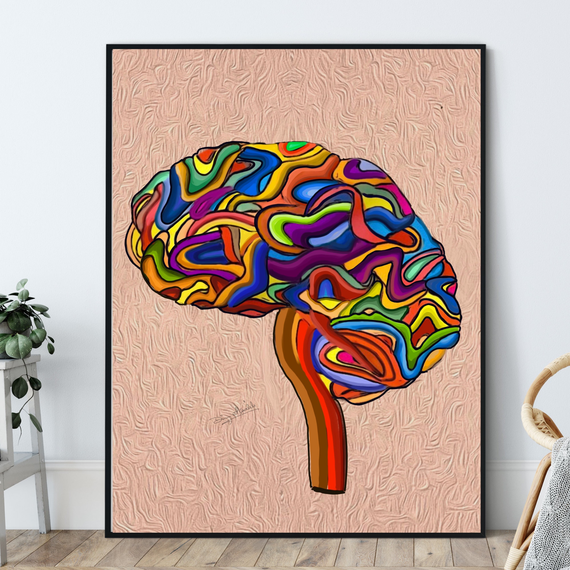 Medical Art Handmade Anatomy Artwork Physical Therapy Art doctor Gift ...