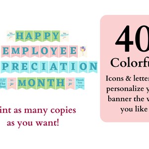Employee Appreciation Month Printable Banner, Happy Employee ...