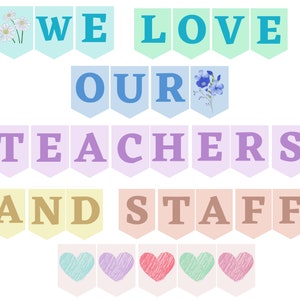 Teacher Appreciation Week Banner Printable / Hand-painted Teacher ...