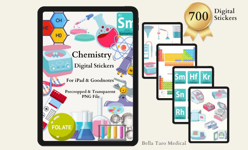 Chemistry Digital Stickers | 700 Pre-cropped Chemistry Science Stickers ...