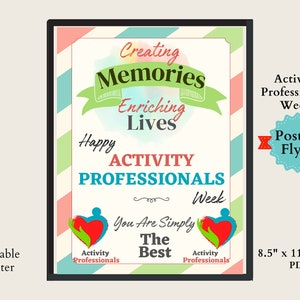 Activity Professionals Week Sign Printable / Activity Professionals ...