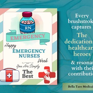 Happy Emergency Nurses Week Banner Printable and Posters / Hand-drawn ...