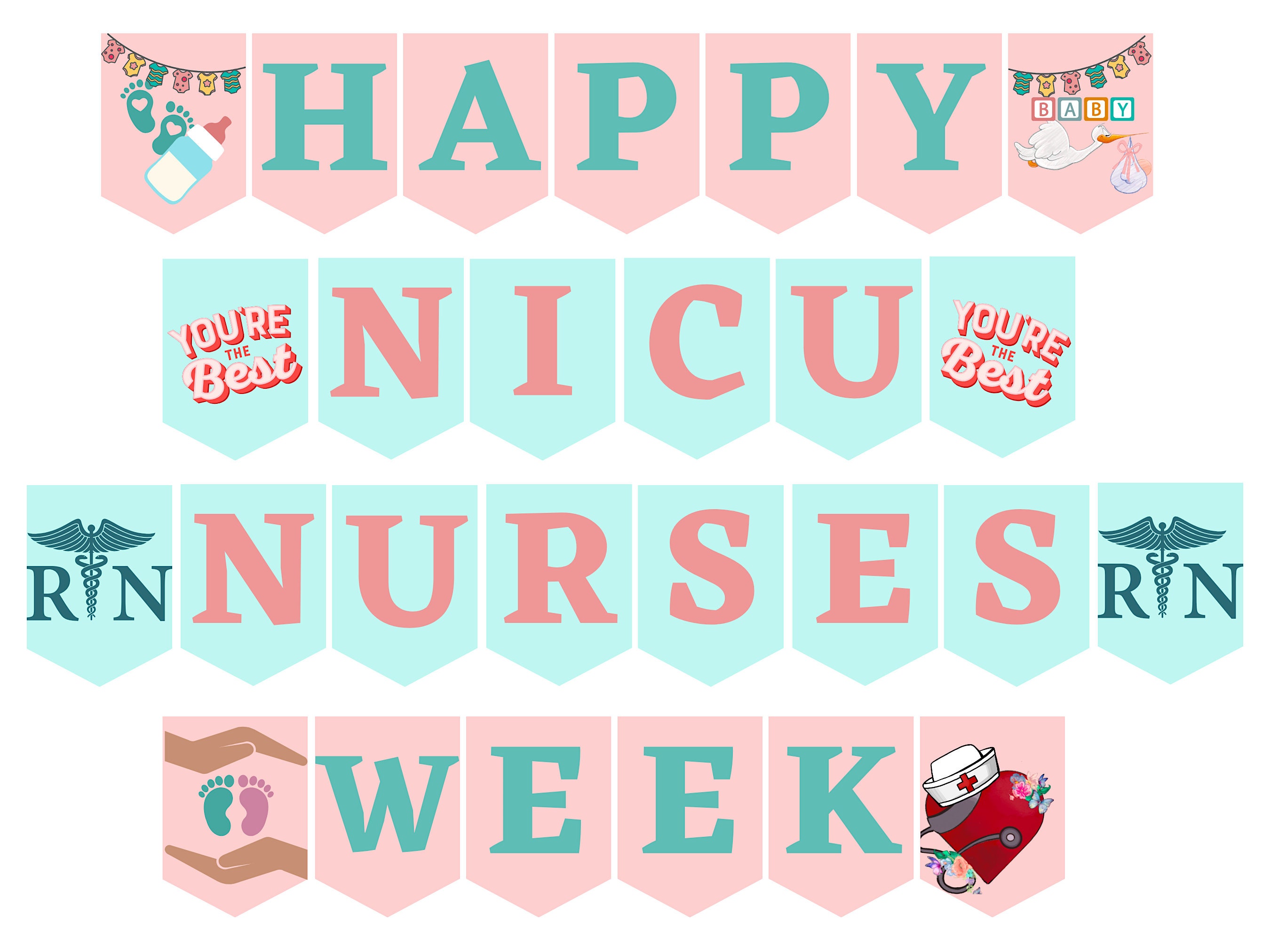 NICU Nurses Week Printable Banner / NICU Nurses Week Sign / Neonatal ...
