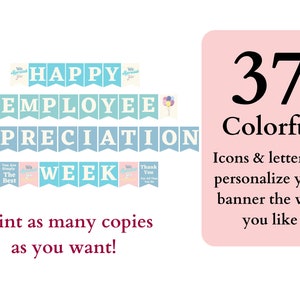 Employee Appreciation Week Printable Banner, Happy Employee ...
