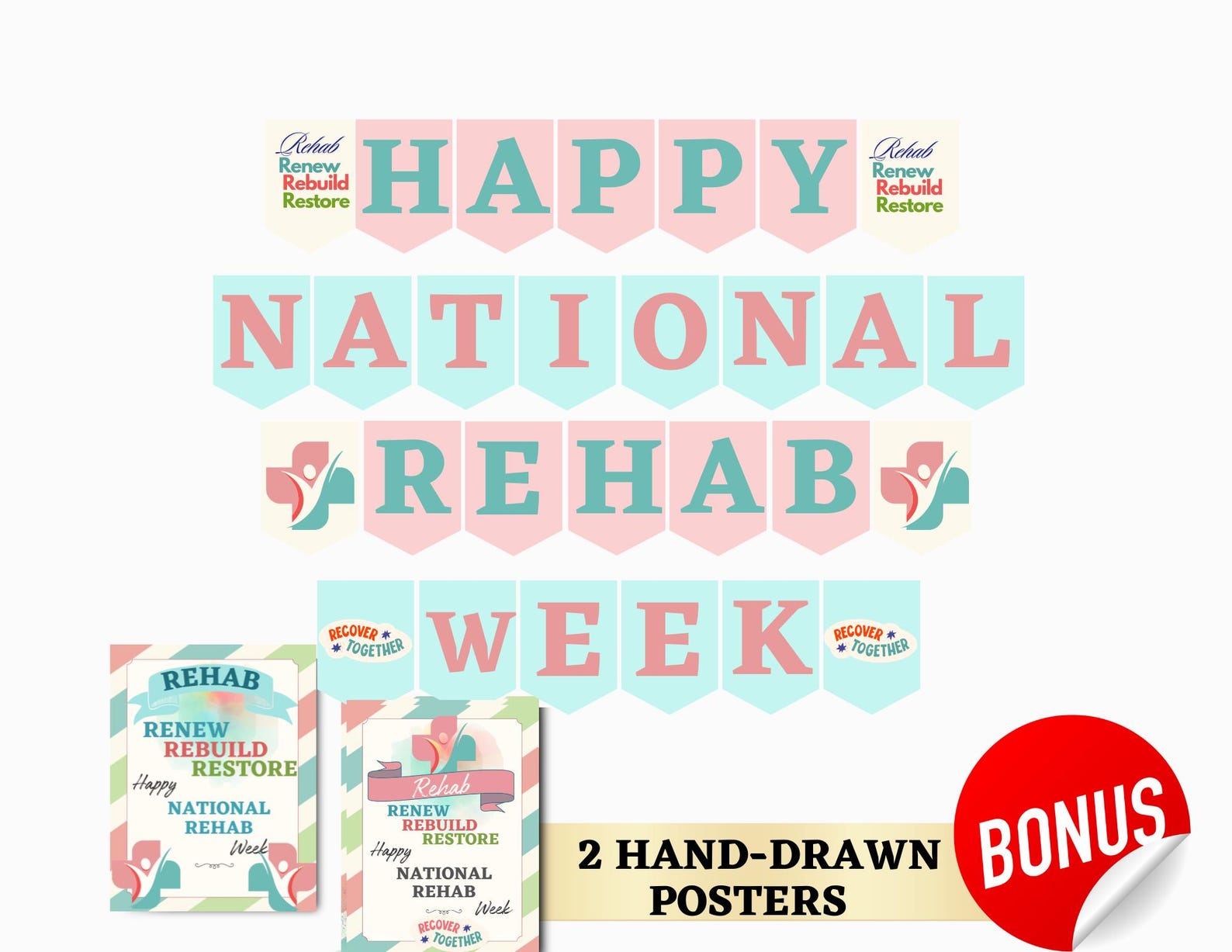 National Rehab Week Printable Bundle, Happy Rehabilitation Week, Rehab ...