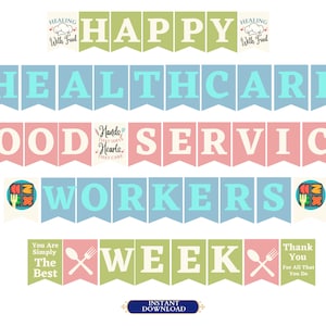 Healthcare Food Service Week Banner Printable / Healthcare Food Service ...