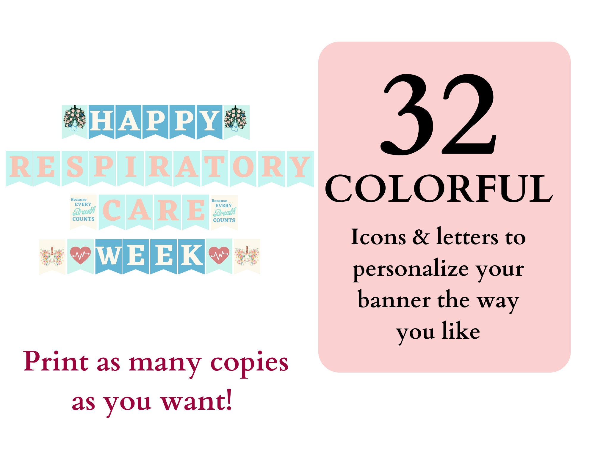 Respiratory Care Week Banner Printable / Respiratory Care Week ...