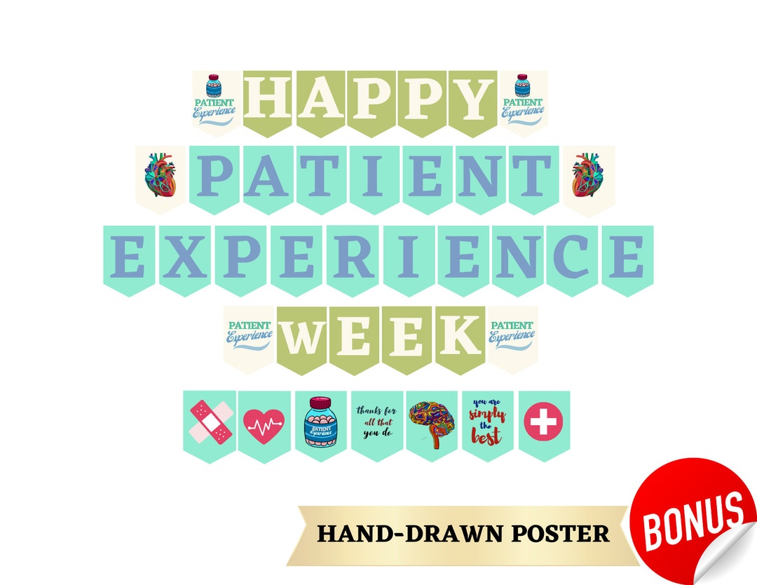 Patient Experience Week Printable Banner, Hand-drawn Patient Experience ...