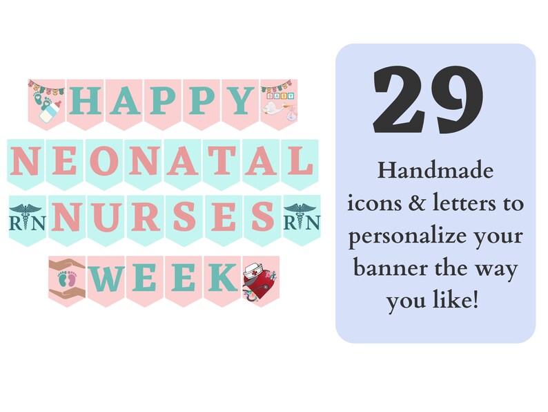Neonatal Nurse Week Printable Banner / Hand-drawn Neonatal Nurses Week ...