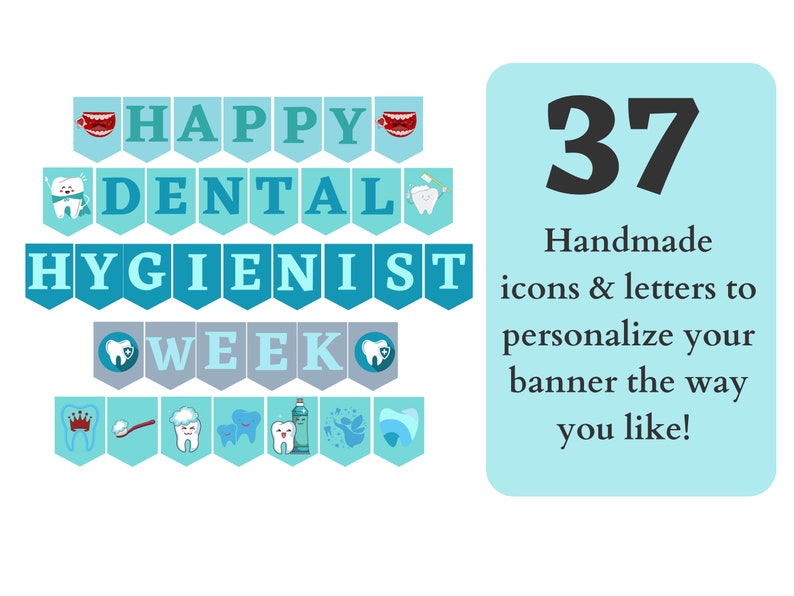 Dental Hygienist Week Banner Printable / Dental Hygienist Appreciation ...