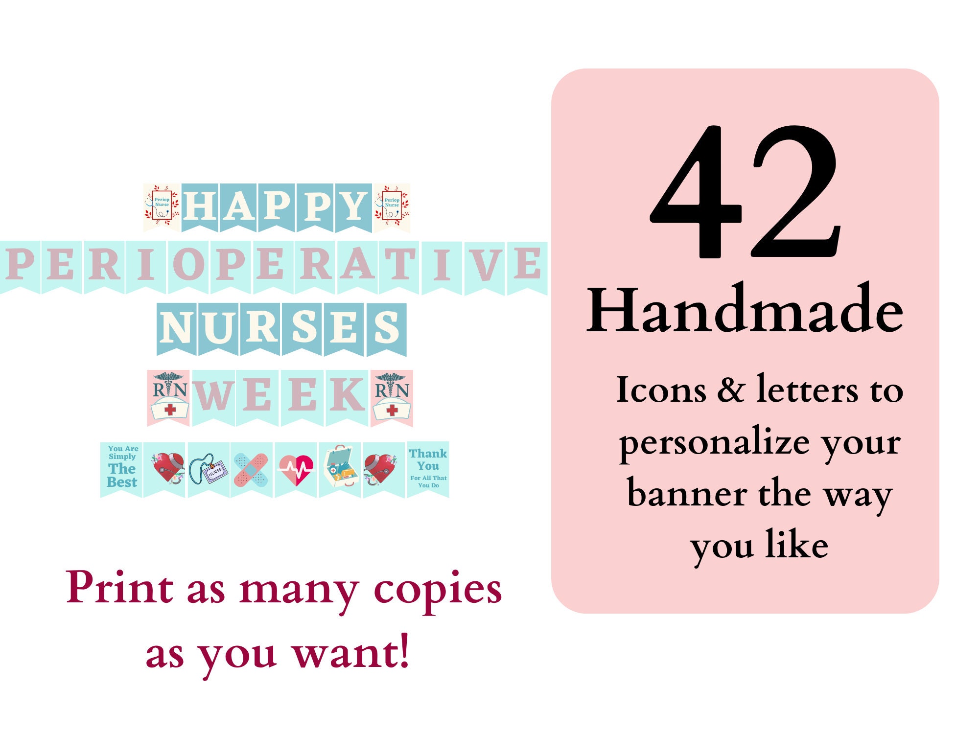 Perioperative Nurses Week Printable Banner, Periop Nurse Week Sign ...