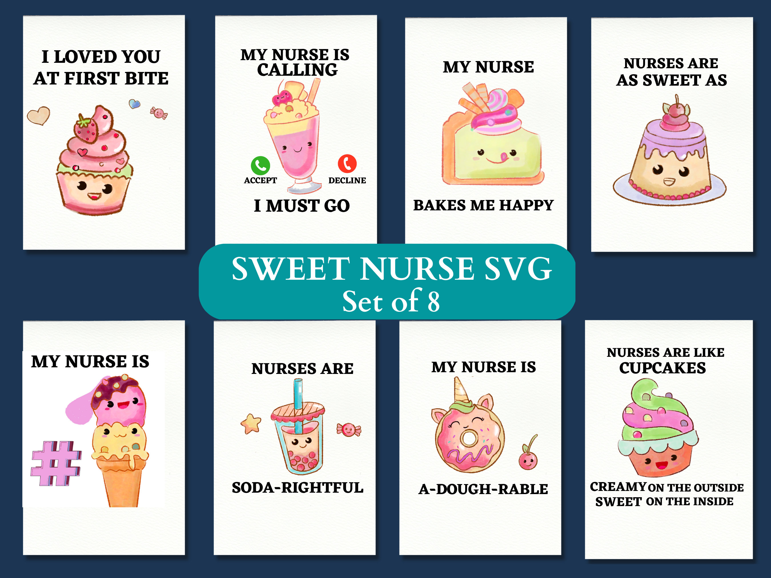 Sweet Nurse Funny Medical Puns PNG Handmade Printable Clip - Etsy
