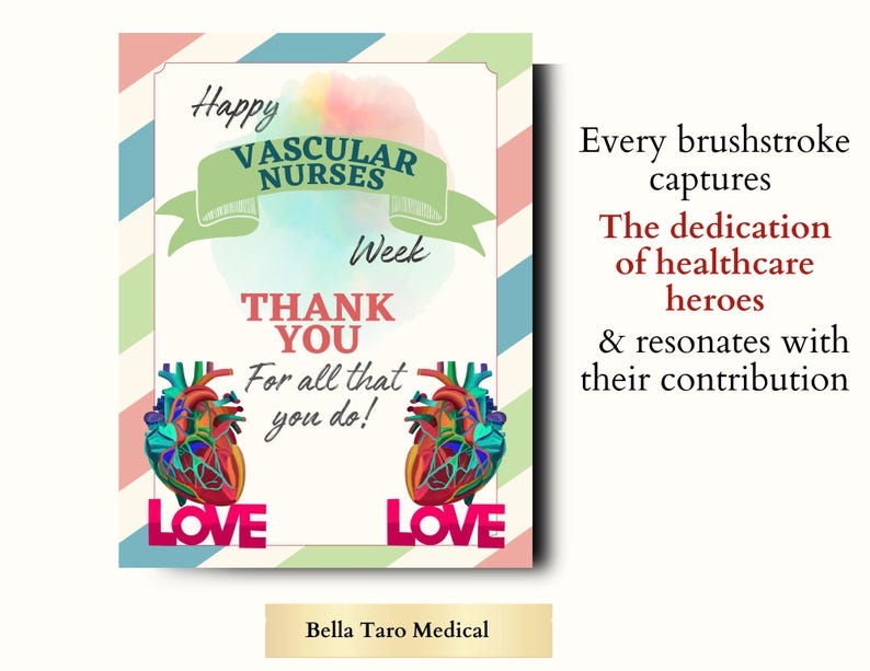 Vascular Nurses Banner Printable, Cardio Vascular Nurse Gift, Vascular ...